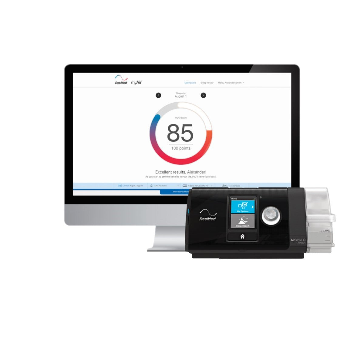 ResMed AirSense™ 10 AutoSet™ with HumidAir™ and ClimateLineAir™